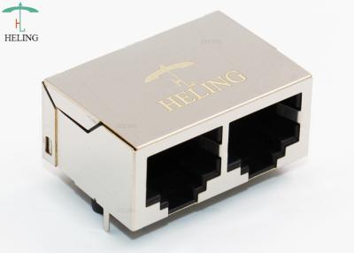 Chine 1 x 2 type à angle droit protégé par laiton de LAN Jack THT des ports RJ45 sans LED à vendre