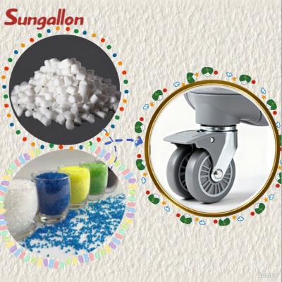 China In-Stock TPE Particles for Suitcase Wheels Custom Hardness Flexible & Impact-Resistant Low Noise for Injection Molding for sale