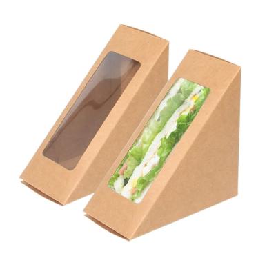 Cina Materiali riciclati Scatola di imballaggio per sandwich stampata su misura con porta-vitre trasparente in PVC in vendita