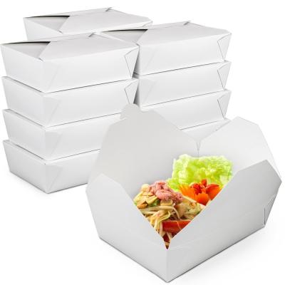Cina Imballaggi monouso per insalate Contenitori alimentari Cartone di carta kraft per fast food e takeaway in vendita
