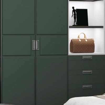 China Mjmhd CYLD-002 Customizable Shaker Style Wardrobe Doors with PVC Laminate, ENF Grade Particle Board, 22mm Thickness & Aluminum Frame for Modern Closets for sale