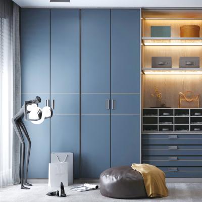China Mjmhd CYLD-004 Modern Light Luxury Shaker Style Wardrobe Door Panel, ENF Grade Particleboard with PVC Laminate & Aluminum Frame for sale
