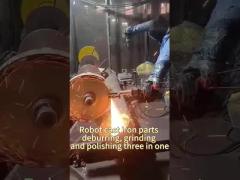 High Productivity Robot Grinding Machine Yellow / Gray Color Carbon Steel Material