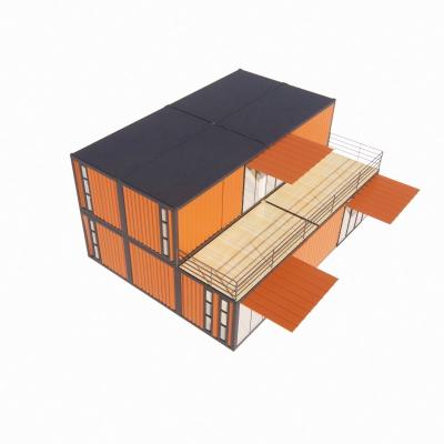 China Aluminum Alloy Windows and 50/75/100mm Wave Sandwich Panel Luxury Prefabricated Houses with Toilet for sale