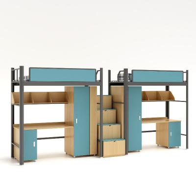 ODM Service Student Bunk Bed With Stairs And Desk For School Dormitory