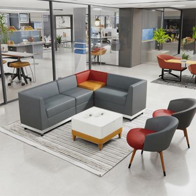 Cina Divano angolare piccolo per ufficio, creativo e informale, area relax e reception semplice e moderna, adatto per accogliere ospiti, istituzioni formative e stand espositivi in vendita
