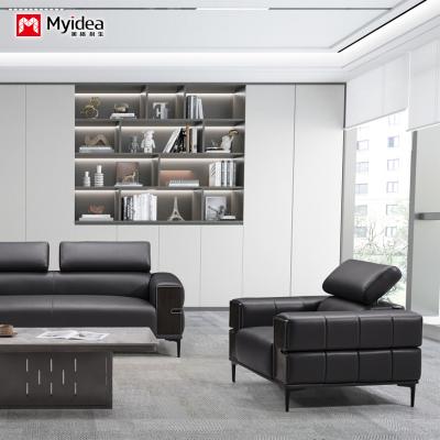 China Office Sofa, Simple and Modern Business Office Sofa, Reception Area Leather Sofa Set for Guests and Talks for sale