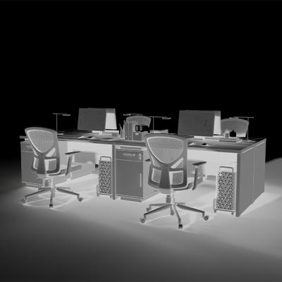 Cina Nuova scrivania e sedia combinata, semplice e moderna, scrivania per personale scrivania per computer scrivania 4/6/2, doppia scrivania per 4 persone in vendita