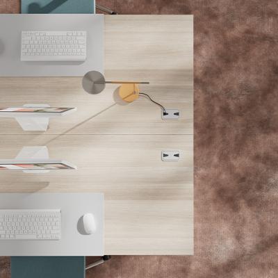 Cina Nuova scrivania e sedia combinata, semplice e moderna, scrivania per personale scrivania per computer scrivania 4/6/2, doppia scrivania per 4 persone in vendita