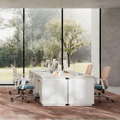 Cina Nuova scrivania e sedia combinata, semplice e moderna, scrivania per personale scrivania per computer scrivania 4/6/2, doppia scrivania per 4 persone in vendita