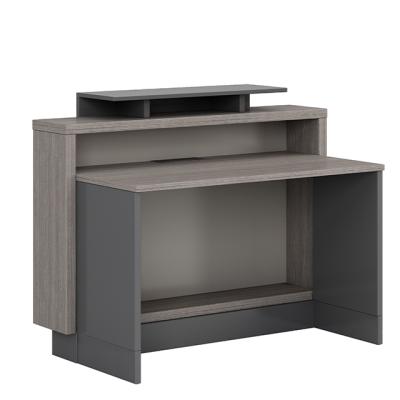 中国 明るい黒の3階建て受付デスク、会社の受付デスク、モダンでミニマリストスタイル、顧客受付デスク、ホテルの受付デスク 販売のため