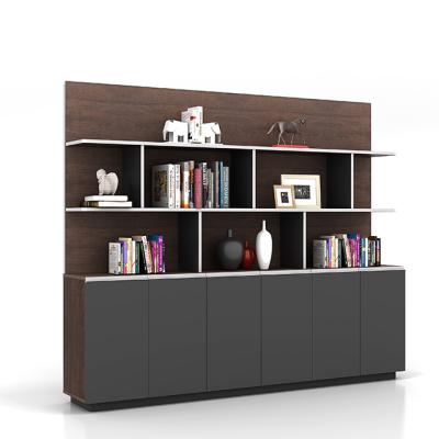 Cina Combinazione di armadi posteriori per ufficio Design multifunzionale in stile industriale leggero con bordi avvolti Esposizione di libri Armadio posteriore indipendente per ufficio in vendita