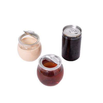 중국 명확한 잡아당기기 반지 플라스틱 음료 단지 330Ml 주스 통조림으로 만들어진 음료 포장 판매용