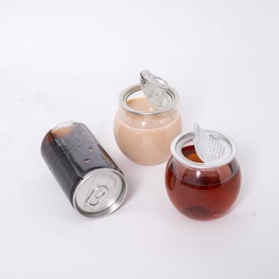 중국 명확한 잡아당기기 반지 플라스틱 음료 단지 330Ml 주스 통조림으로 만들어진 음료 포장 판매용