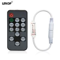 Quality 14Key 12a Single Color Rf Led Controller With Dc Or 2 Pin Connection Mode for sale