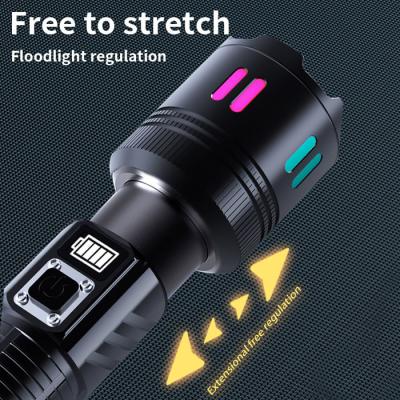 China Strong Light Portable Emergency Flashlight Rechargeable Outdoor Patrol Flashlight for sale
