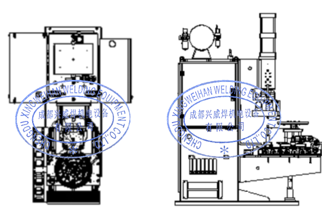 Automatic resistance projection welder detail image