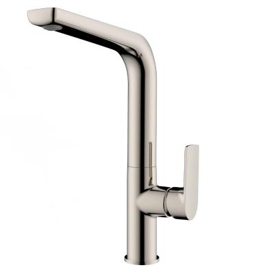 China Convenient and Stylish Kitchen Faucet with Slender Columnar Body and Flat Square Handle for sale