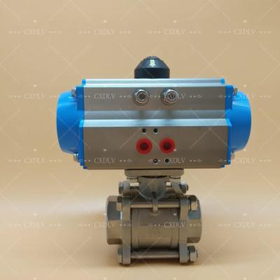 Cina Valvola a sfera elettrica/pneumatica in acciaio inossidabile a filo - connessione NPT 2pc valvola a sfera in vendita