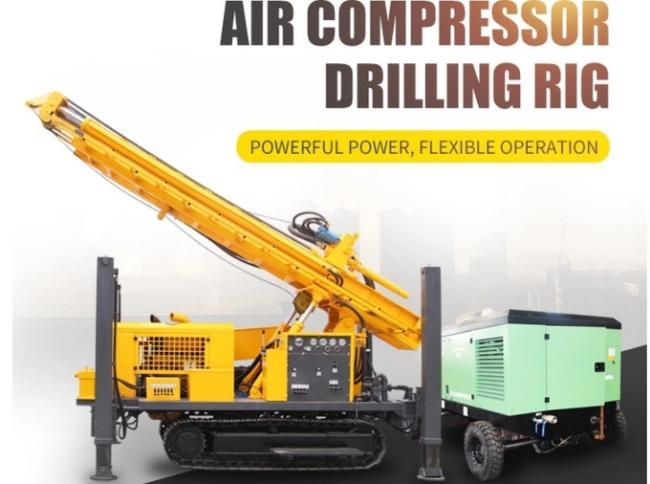 Close-up of drilling rig components