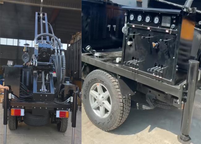 Close-up view of drilling mechanism