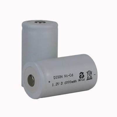 Китай -40C низкая температура перезаряжаемая NiCd D KRH33/62 1,2V 6Ah батарейные ячейки для аварийного освещения продается