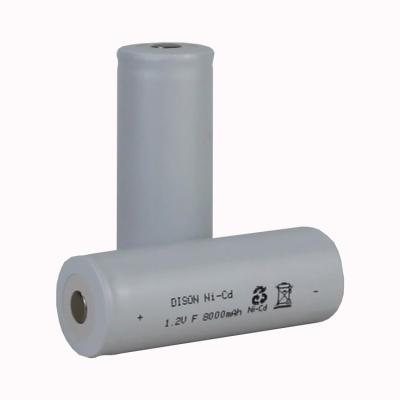 Китай Перезаряжаемые аккумуляторы NiCd KRH33/91 F 1.2V 8Ah -40C продается