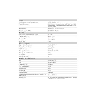 Cina 6ES7148-4EB00-0AA0 Interfaccia pneumatica 16 DO per automazione industriale e 100% originale in vendita
