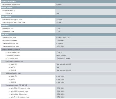 Chine Le processeur de communication SIMATIC S7-300 CP 341 6ES7341-1CH02-0AE0 pour la communication à vendre