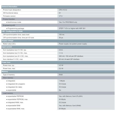 Cina 6ES7412-2XK07-0AB0 Imballaggio originale SIMATIC S7-400 CPU 412-2 con memoria di lavoro da 1 MB in vendita