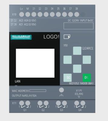 China LOGO V8.1 12/24RCE Programmeerbare controller met 6ED1052-1HB00-0BA8 hostmodule en RCE Te koop