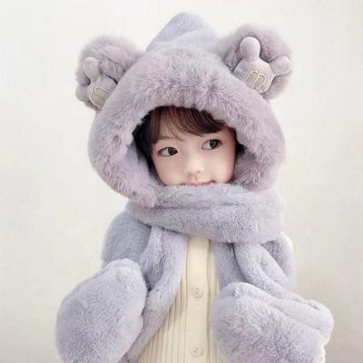 Chine Écharpe à capuche polyvalente 3 en 1 pour enfants avec un nœud et des gants de poche à vendre