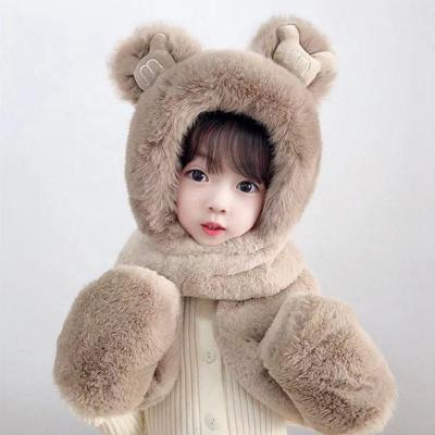 Chine Écharpe à capuche polyvalente 3 en 1 pour enfants avec un nœud et des gants de poche à vendre