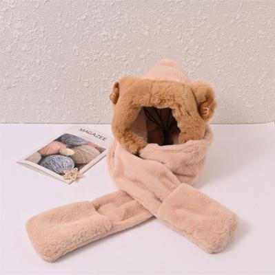 Chine Écharpe à capuche polyvalente 3 en 1 pour enfants avec un nœud et des gants de poche à vendre