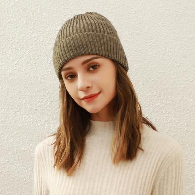 Chine Chapeau en laine de cachemire durable pour filles et femmes Chapeaux tricotés d'automne à hiver à vendre