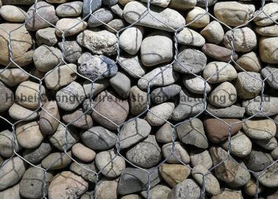 Cina Scatola tessuta galvanizzata del gabbione e diametro di cavo tessuto PVC della rete metallica del gabbione 3-6mm in vendita