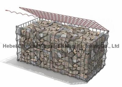 Cina 50 x 50mm galvanizzati immersi caldi 2 x 1 x 1m hanno saldato il materiale del filo di acciaio a basso tenore di carbonio della scatola del gabbione in vendita