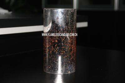 Cina Candela di vetro d'argento senza fiamma di Mercury LED con il temporizzatore, candele senza fiamma trasparenti della colonna in vendita