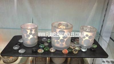 Cina Candela di vetro del LED con la candela di Tealight/candele senza fiamma di compleanno per i regali in vendita