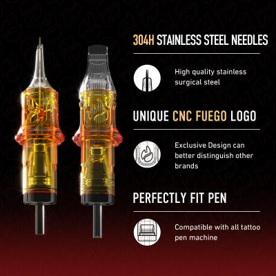 Chine CNC Fuego 1RL 3RL 5RL 7RL 9RL Cartouche de tatouage Aiguille de revêtement ronde Aiguille de tatouage à vendre