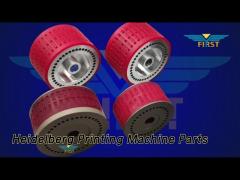 Polyurethane Heidelberg Printing Machine Parts Suction Wheel Red For Folding Machine
