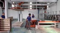 Quality Melamine Furniture Board Laminated MDF HDF PB Hot Press Laminating Machine 15KW for sale