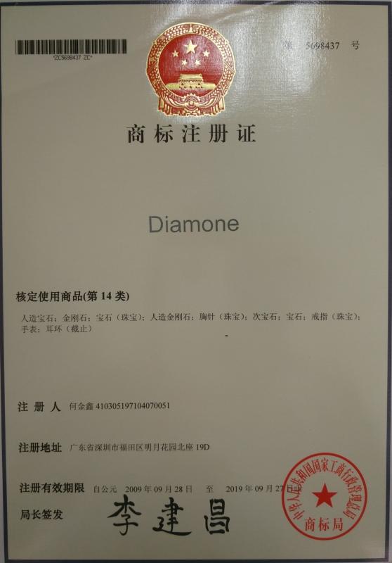 Certificate of Patent 3 - AAA Gems Co., Ltd