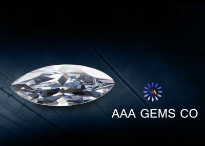 중국 반지를 꾸미는 8mm x 4mm 무색 후작 모이 사 나이트 0.47ct 판매용