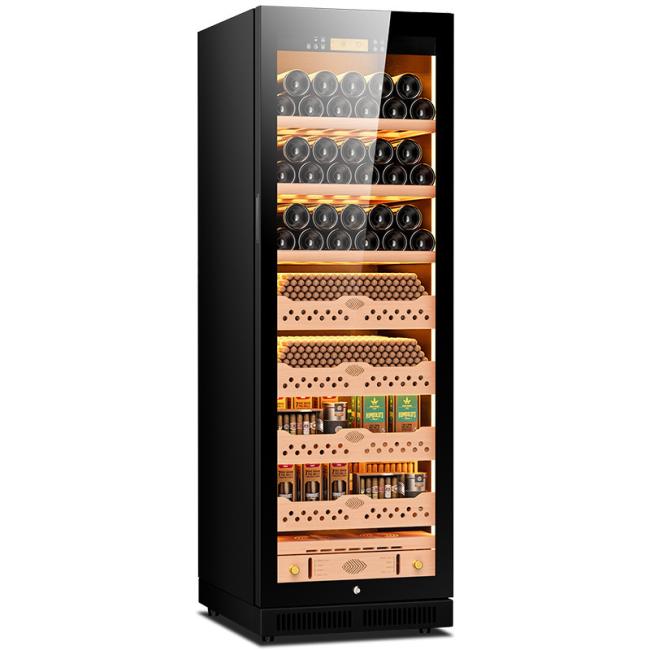 Dual-Zone Wine & Cigar Cooler Humidifier Luxury Constant Temperature Storage Cabinet Dual-Zone Wine & Cigar Cooler Humidifier Luxury Constant Temperature Storage Cabinet