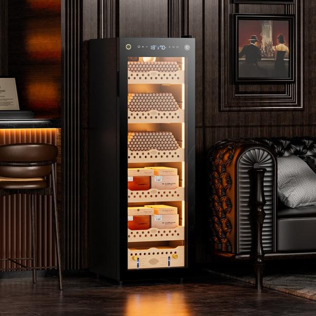 Dual-Zone Wine & Cigar Cooler Humidifier Luxury Constant Temperature Storage Cabinet Dual-Zone Wine & Cigar Cooler Humidifier Luxury Constant Temperature Storage Cabinet