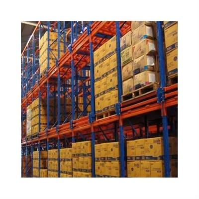 Cina Customized Warehouse Storage Push Back Rack System With Forklift And Nested Wheeled Carts in vendita