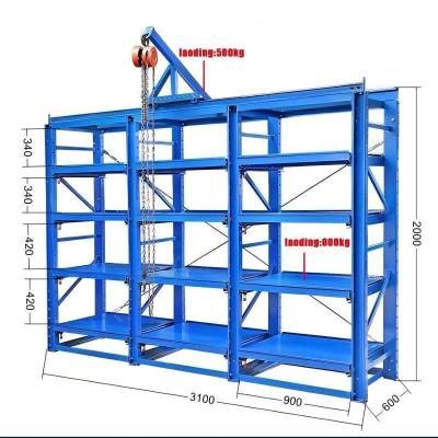 Cina Q235 Material Heavy Duty Rack For Injection Mould In 3100*600*2000 Size in vendita