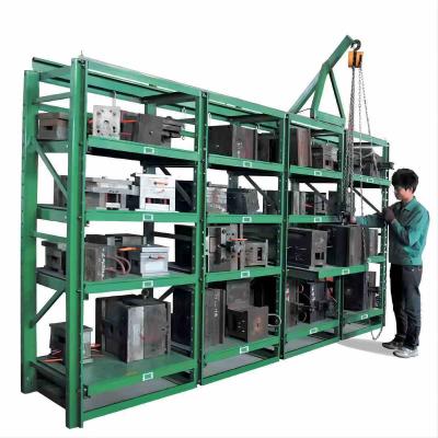 Cina Streamline Your Workspace 2t Industrial Pullout Drawer Mould Rack With Lifting Crane in vendita