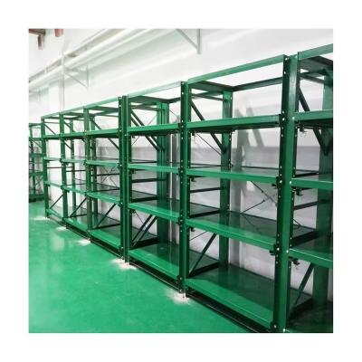 Cina Adjustable Mobility Warehouse Steel Drawer Type Mold Rack Heavy Duty Shelves With Crane in vendita